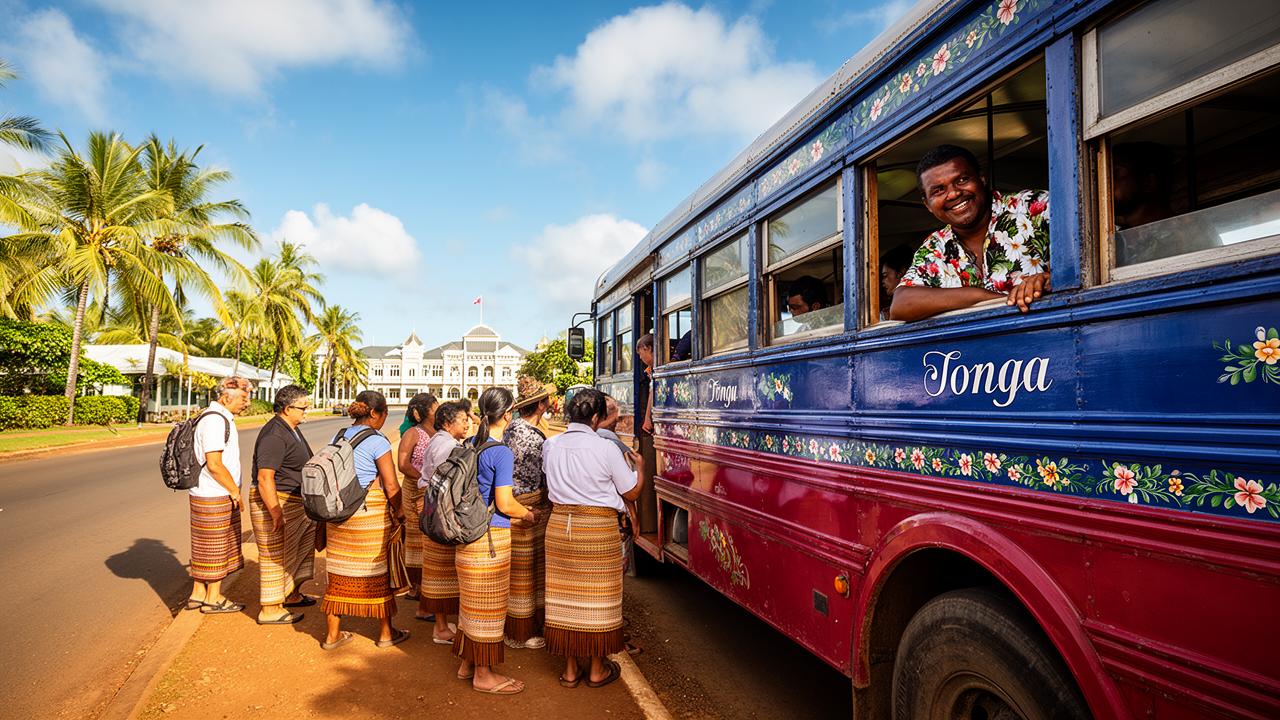 Transports en commun au Tonga : guide complet bus, taxi, ferry, avion